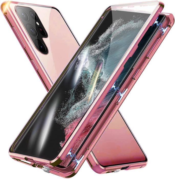Coque Samsung Galaxy S22 Ultra Magnétique,Protection 360 Degrés Housse ...