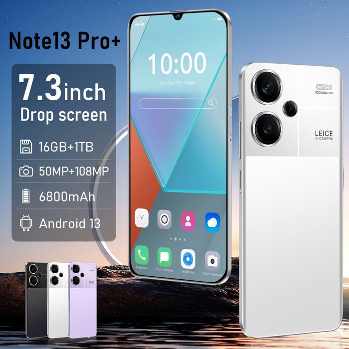 SMARTPHONE SENIOR - TELEPHONE PORTABLE SENIOR Nouveau note13 Pro + téléphone 73 pouces 2 + 16g ...