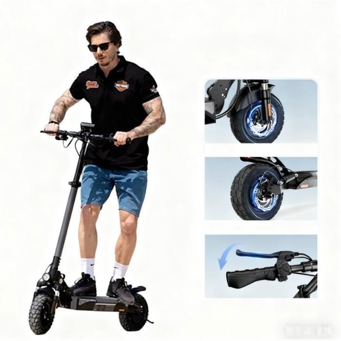 Trottinette électrique Pliable 10 Iscooter W9 Autonomie 35 45km