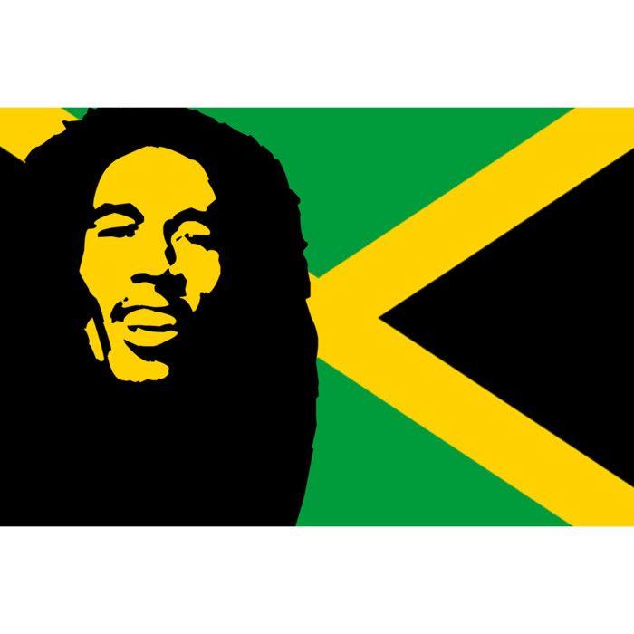 Bob Marley (5x3.3cm) - Autocollant/Sticker) - Autocollant/Sticker ...