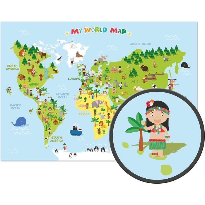 Mappemonde Pour Des Enfants - Xxl Poster - 118,8 X 84 Cm | Mappemonde ...