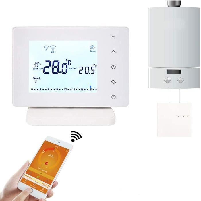 Thermostat Connecté Wifi Beok - Thermostat Chaudiere Gaz - Programmable - Blanc - Cdiscount ...