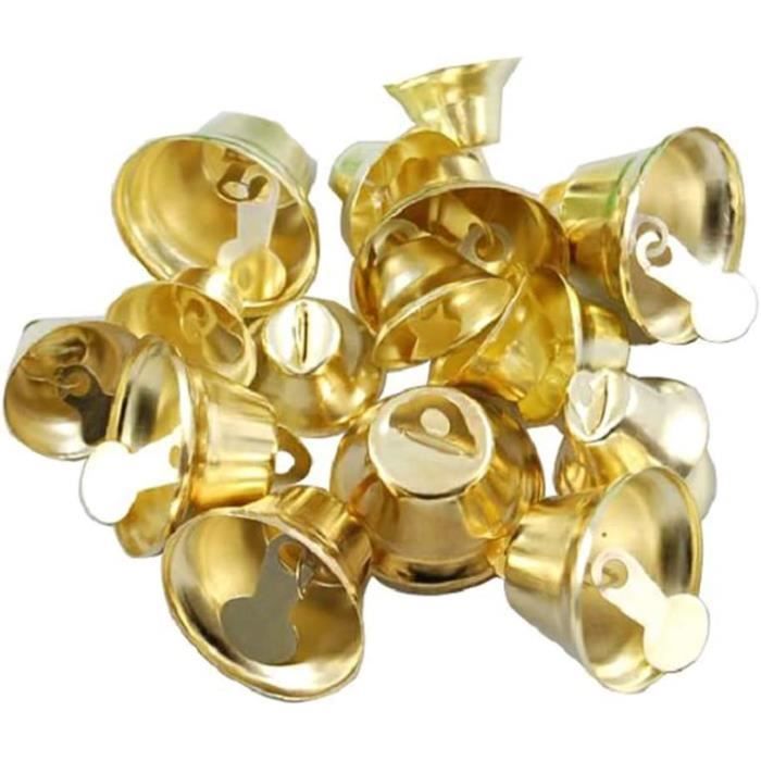50 Pièces d'or Petite Cloche Grelots Clochettes Jingle Bells pour Noël ...
