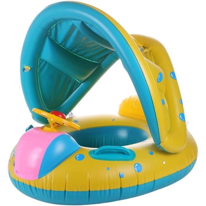 Bouée de natation pour bébé - Avec toit pare-soleil amovible, canard ...