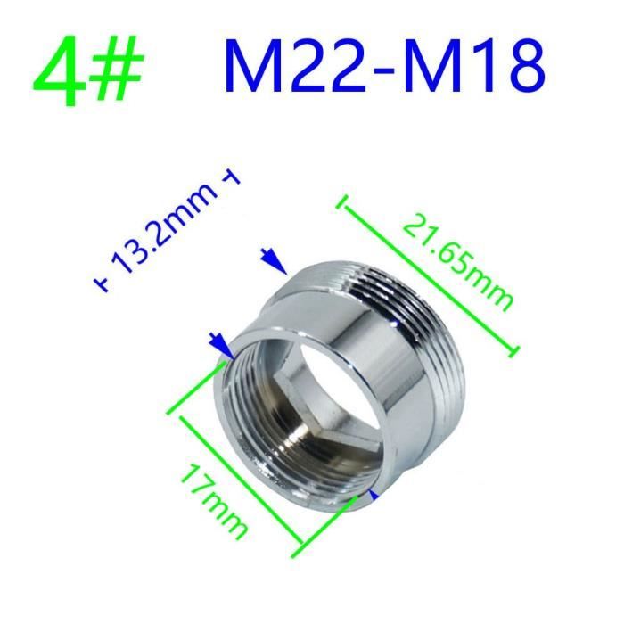 Argent 1-2 "M16 M17 M18 M19 M20 M22 M24 M28 M32 filetage connecteur laiton pour Conversion de ...