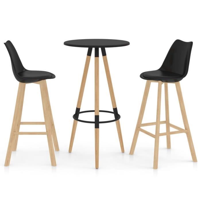 FRA5670Bon Ensemble Table de bar de 2 à 4 personnes+ 2 Tabourets de bar ...