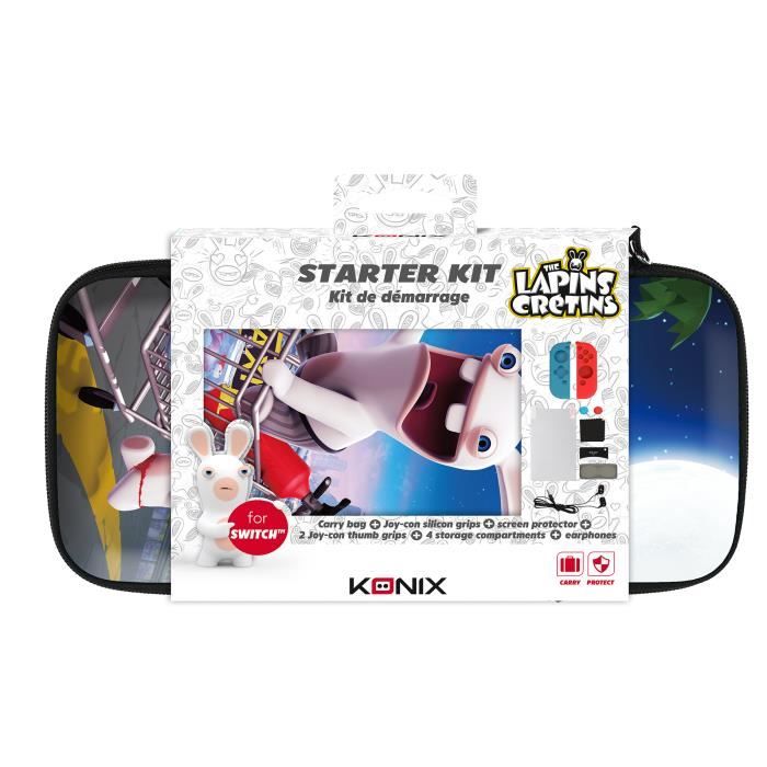 Housse de protection Konix Lapins Crétins pour Nintendo Switch ...