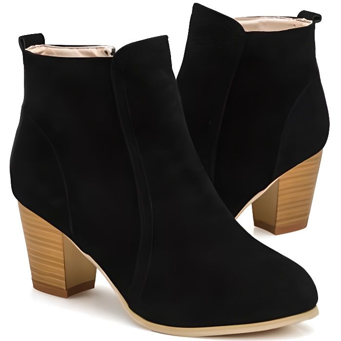 Bottines Femmes Antidérapant Talons hauts Bottine Nouvelle arrivee Plus ...