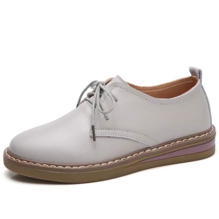 Chaussures Femme Chaussures cuir femme mode chaussures respirantes à ...