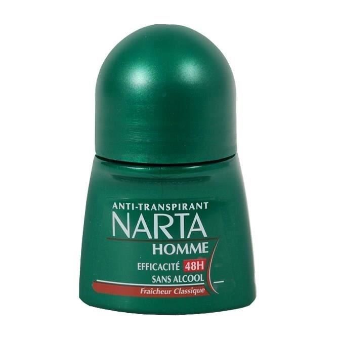 Narta Homme Déodorant Anti-Transpirant Fraîcheur Classique 24h Bille ...