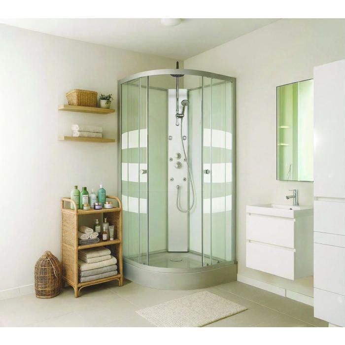 ONDEE ZEN Cabine de douche hydromassante AMELIA - Porte Coulissante ...