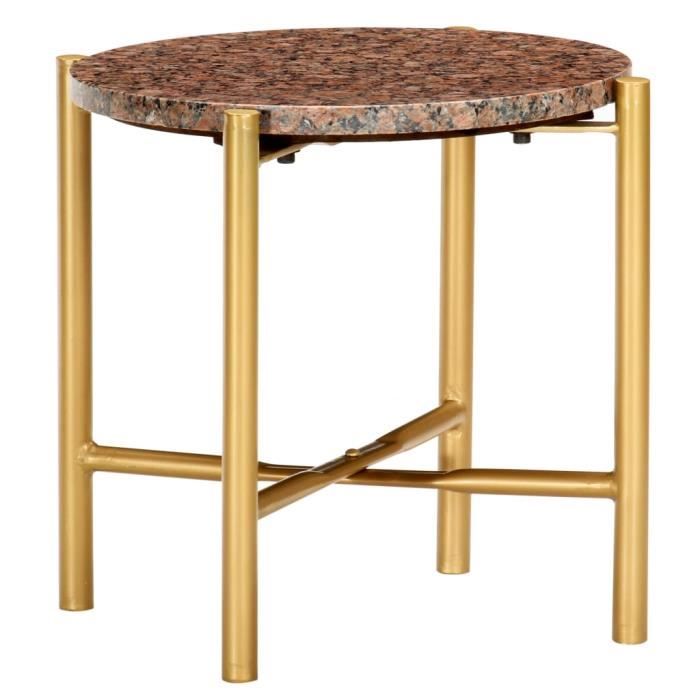 STAR - BEST Table basse - mode Table de salon Marron 40x40x40 cm Pierre ...