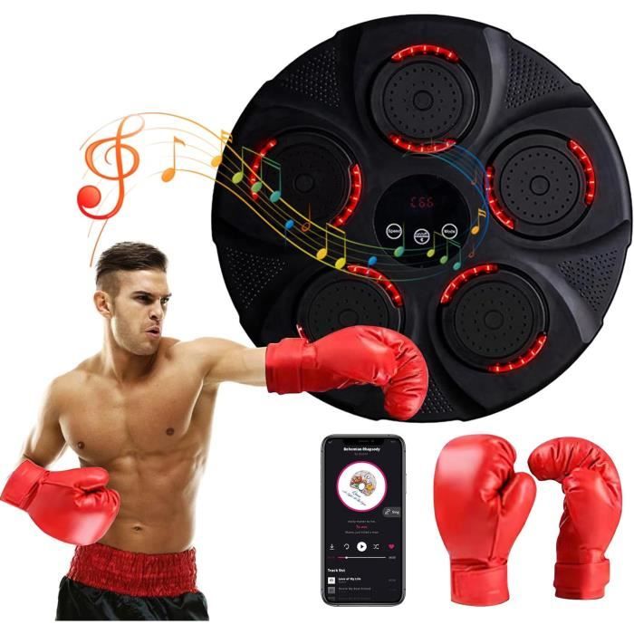 Machine de boxe musicale LED électronique Cible intelligente Bluetooth ...