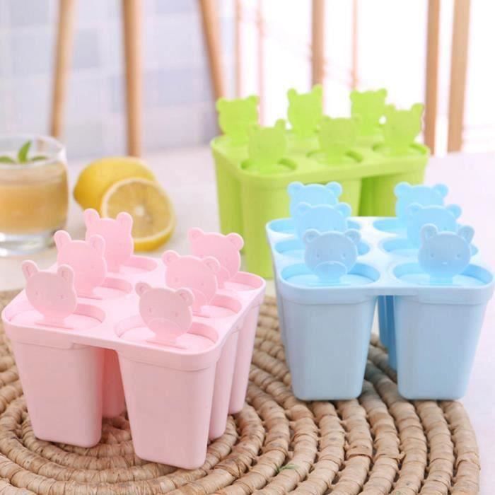Gift-Drfeify moule à glace à ours Ice Pop Mold Maker Cute Bear Shape 6 ...