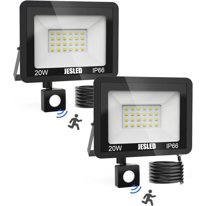 Projecteur Exterieur Led, 20W Projecteur Led Exterieur Detecteur De ...