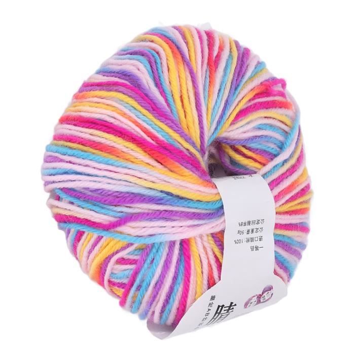 Fil à crochet acrylique dégradé multicolore SONEW - épaisseur moyenne ...