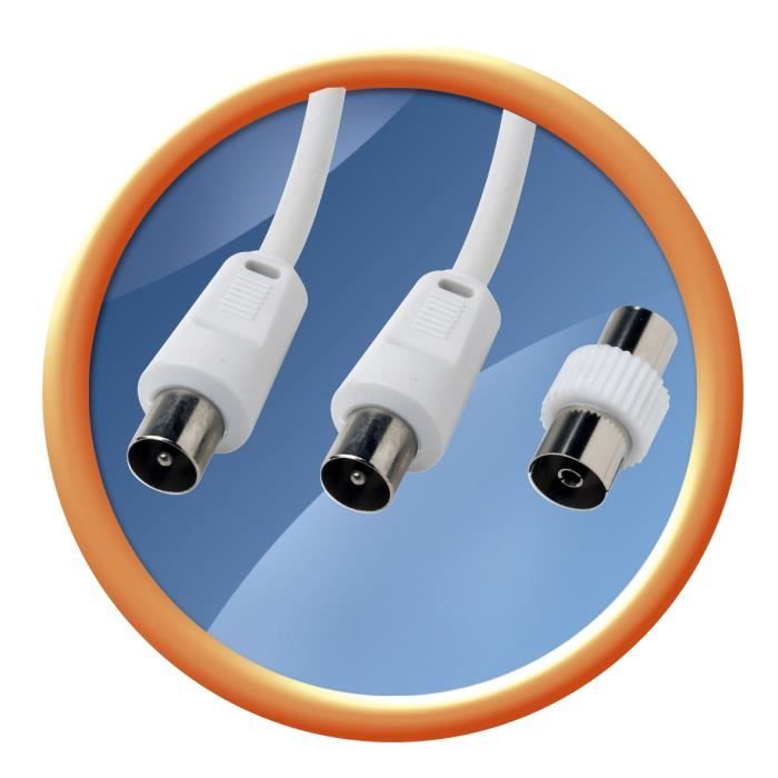 TNB cable antenne tv 9.5m/f + adapt. univ. 9m/9.5f - Achat / Vente ...