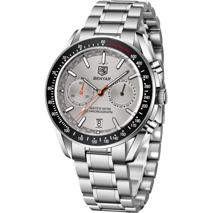 Montre Homme Benyar Mouvement À Quartz 3Atm Montre Homme Etanche ...