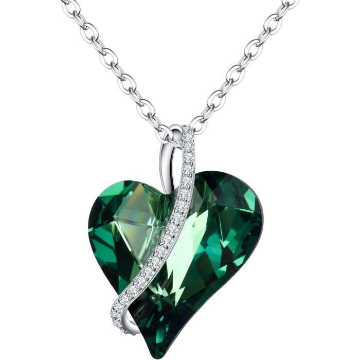 Collier Pendant Délicat Femme Forme Cœur Argent 925 Bijou Accessoire ...