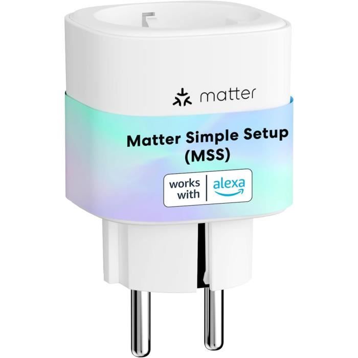 Prise Connectée Matter (Type F), Prise Wifi Avec Matter Simple Setup ...