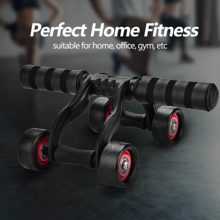 VINGVO Exerciseur abdominal 4 roues Fitness Ab Roller Workout System ...
