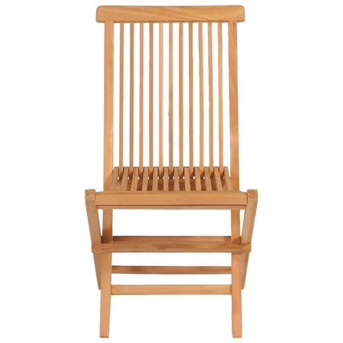 FAN - Salon de jardin 5 pcs Bois de teck massif - DX1305 - Cdiscount Jardin