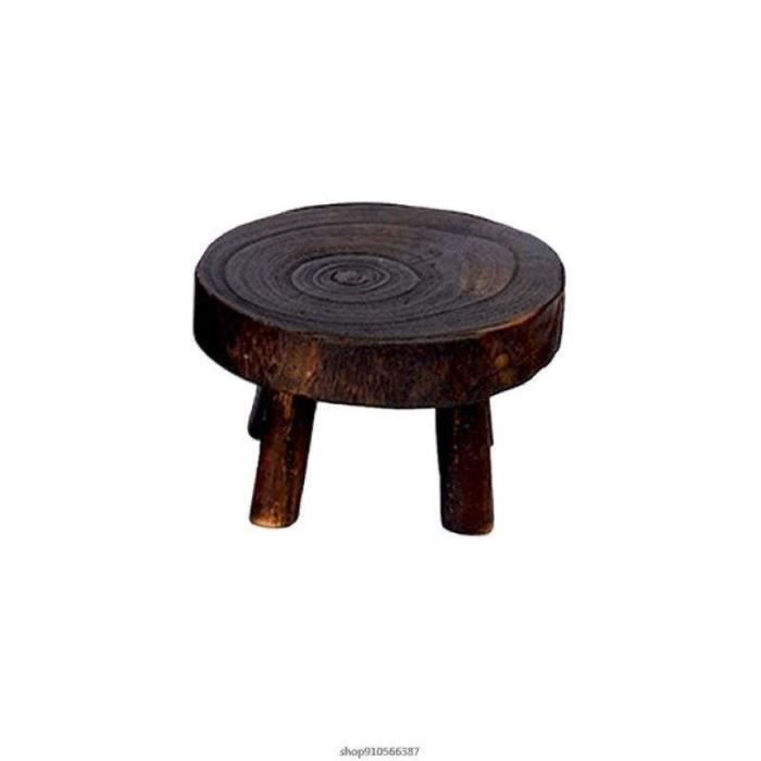 CH12087-Support de Pot de fleurs en bois massif imprimé. banc rond pour ...