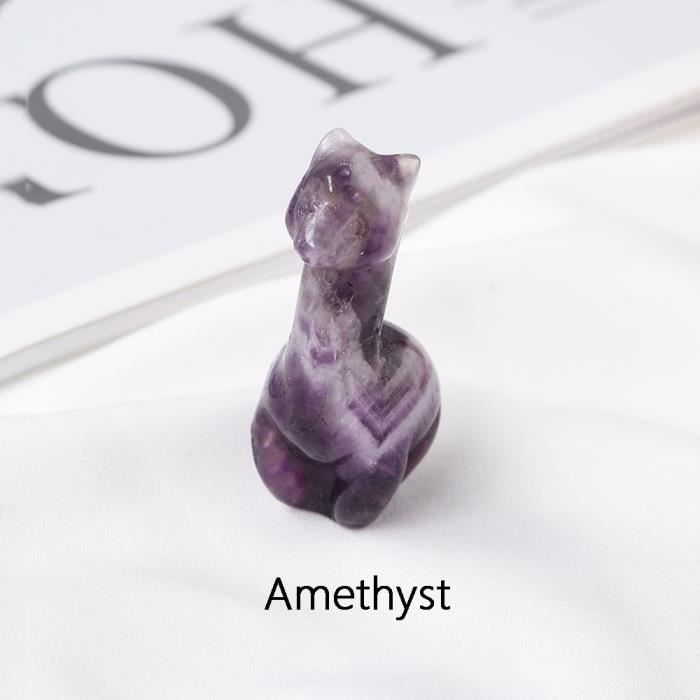 GALET,amethyst--Statue'alpaga en cristal naturel, sculpture améthyste ...