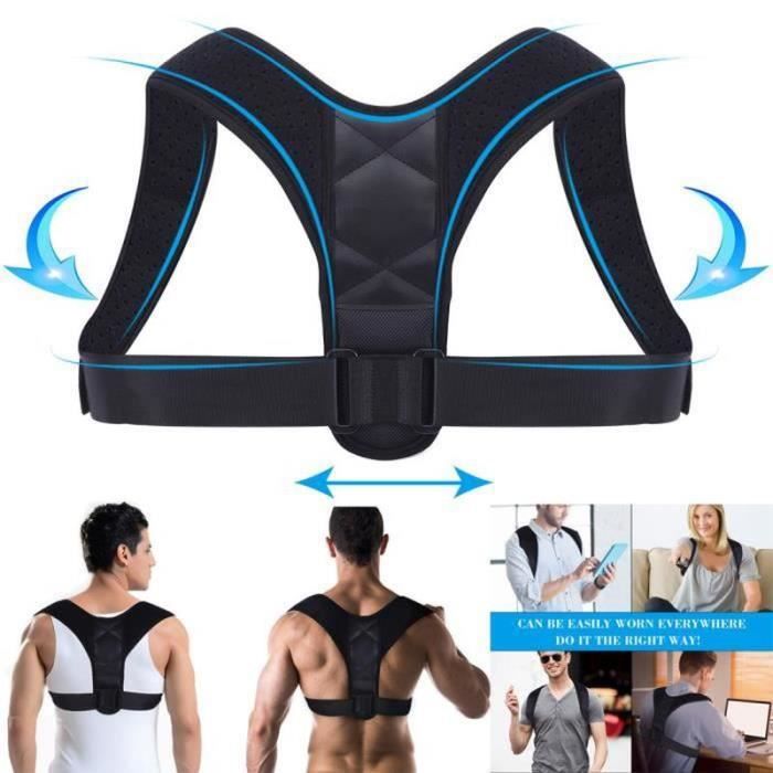 Correcteur Épaule Support Dos Ceinture Dorsale Soutien Correcteur de Posture Bande Redresse Dos ...