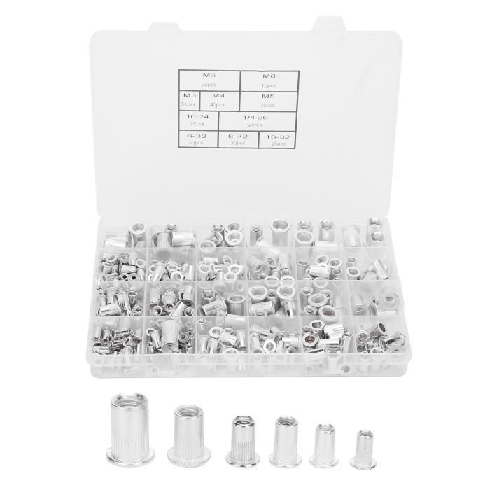 ZJCHAO Écrou à rivet fileté Écrou à Rivet en Aluminium 300pcs Écrou à ...