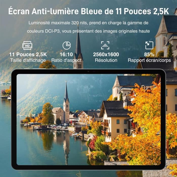 T30 Ultra Tablette Android 13 11 Pouces, Tablette Tactile 32Go Ram+ ...