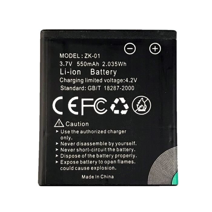 Remplacement Polaroid ZK01 batterie - 3,7v - 550mAh - Polaroid iE826 ...