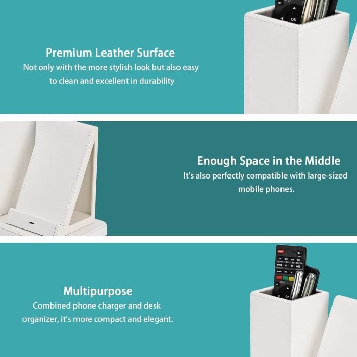 Porte-Stylos Avec Station De Charge Inductive - Organiseur De Bureau ...