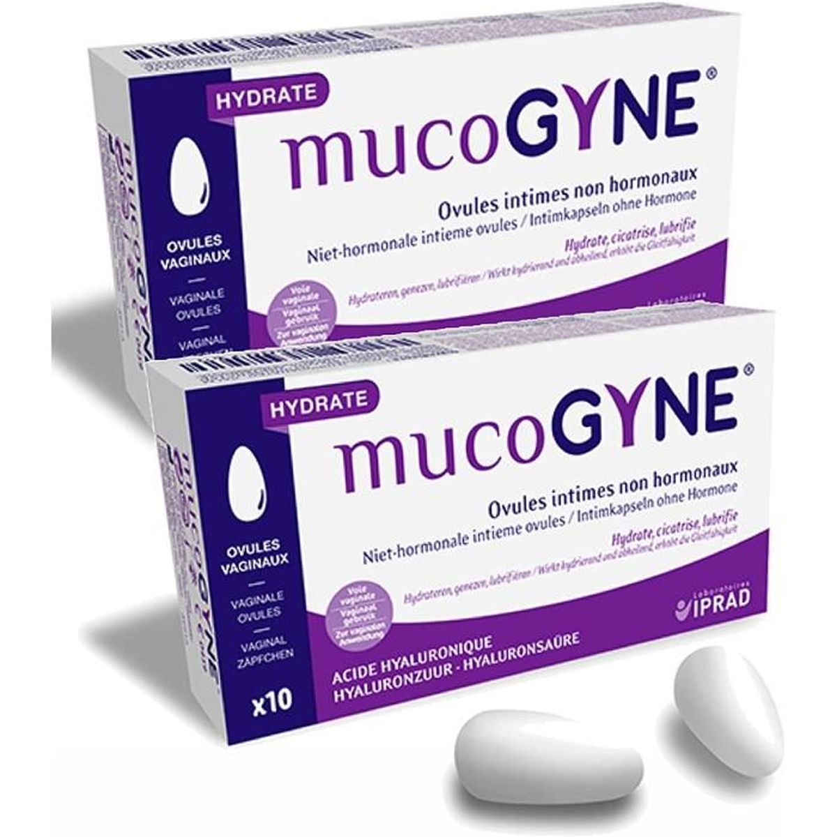 MUCOGYNE OVULES Ovules intimes non hormonaux Boite de 10 Ovules Lot de ...