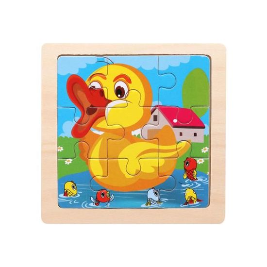 Allowith Puzzle Wooden Kids 16 Piece Jigsaw Toys Education And Learning ...