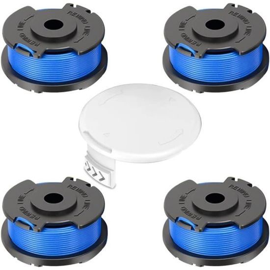 Lot de 4 bobines de fil de rechange pour débroussailleuse Ryobi One + 18 V 24 V 40 V 0,2 cm avec ...