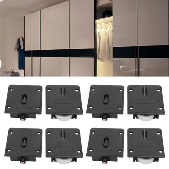 EJ.life Rouleau de porte coulissante 4 paires de roulettes de meubles ... EJ.life Rouleau de porte coulissante 4 paires de roulettes de meubles ...