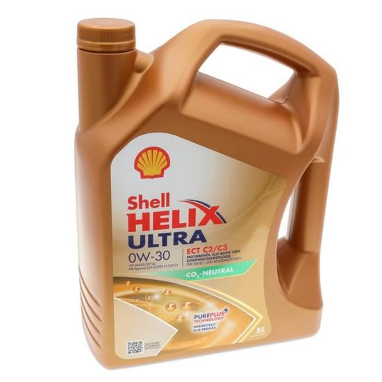 5 Litre Original Shell Helix Ultra Ect C2/C3 0W30 Huile 550046305 Api ...