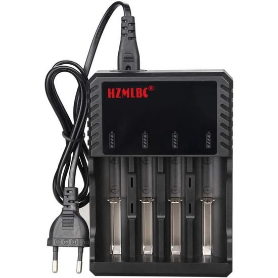 Chargeur de Batterie Universel Intelligent avec écran LED et 4 Piles ...
