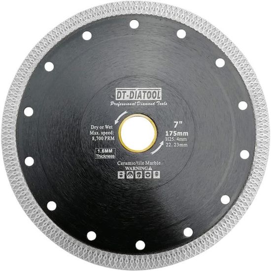 Disque À Tronçonner Diamante 175 Mm X 25,4 Mm-22,23 Mm Lame De Scie ...