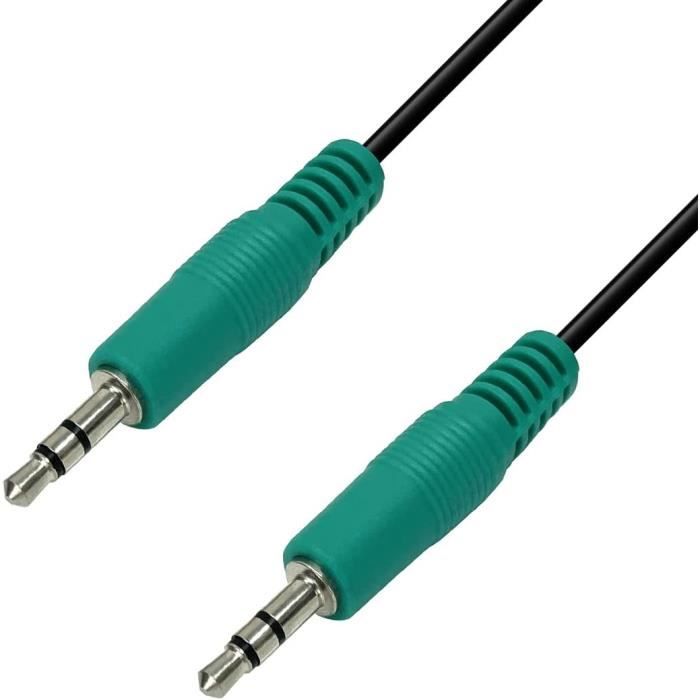 21553 Câble Audio Jack 3.5 mm mâle vers mâle Haute Qualité Longueur 3 ...