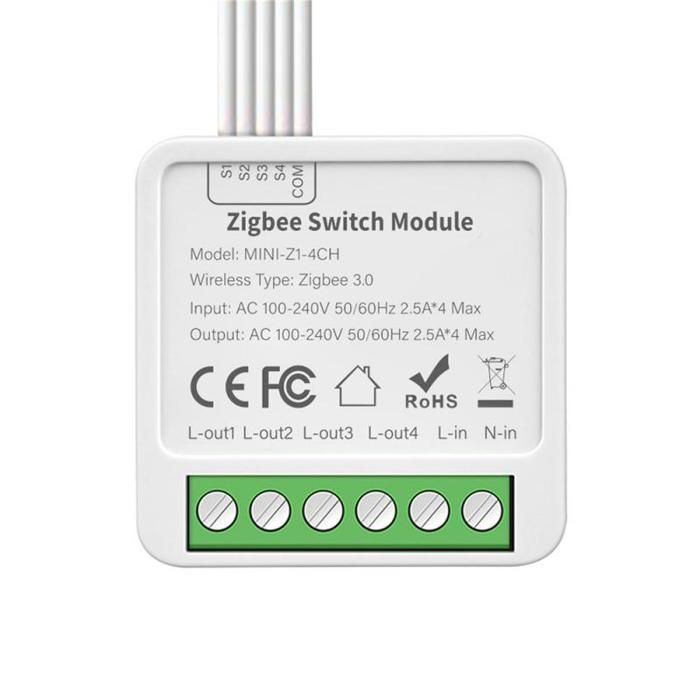 TENKY-Tuya Mini Smart Switch Tech,WiFi,Zigbee,2 gangs,3/4 gangs ...