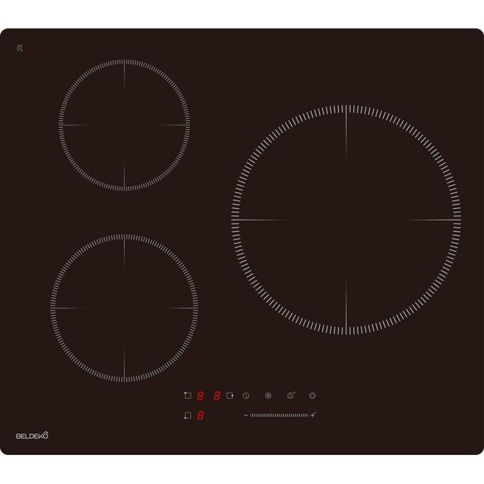 BELDEKO Plaque Induction Encastrable 3 Zones Foyer XL 280mm 6500W ...