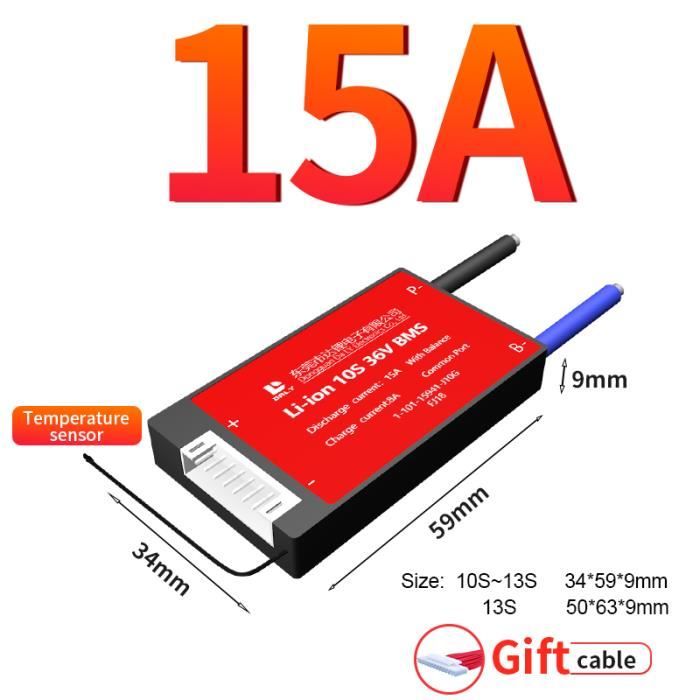 15A port commun NTC-Li-ion 4S 12V-Bms Active Balance Avec Capteur De Température Ntc 18650 Bms ...