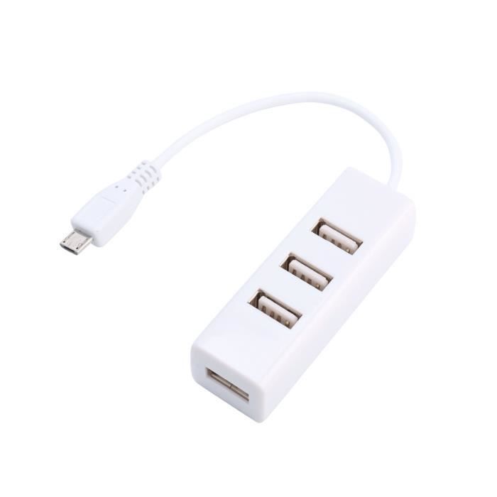 Blanc - Micro USB à 4 ports OTG Hub pour Raspberry Zero pour Orange Pi ...