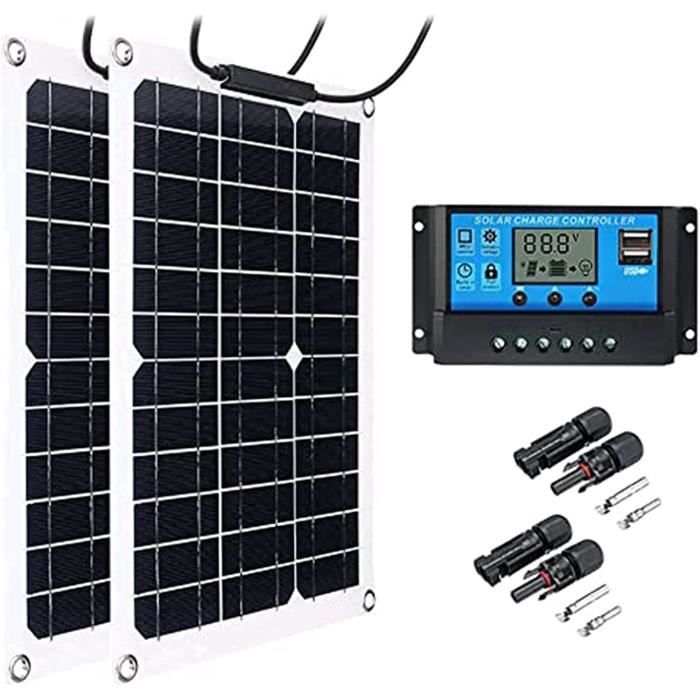 Panneau Solaire Portable 200W 18V Panneaux Solaires Monocristallin Flexible Module ...