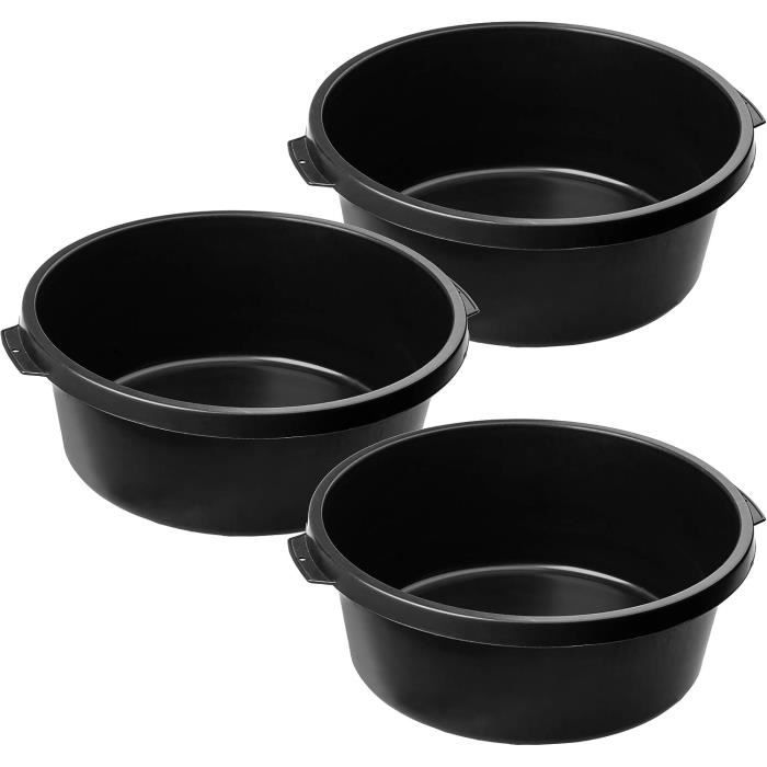 Bassine À Mortier Ronde Et Robuste - En Plastique Avec Des Poignées ...