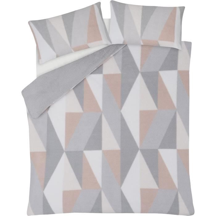 Parure De Lit En Polaire Thermique Avec Housse De Couette Et Taies D ...