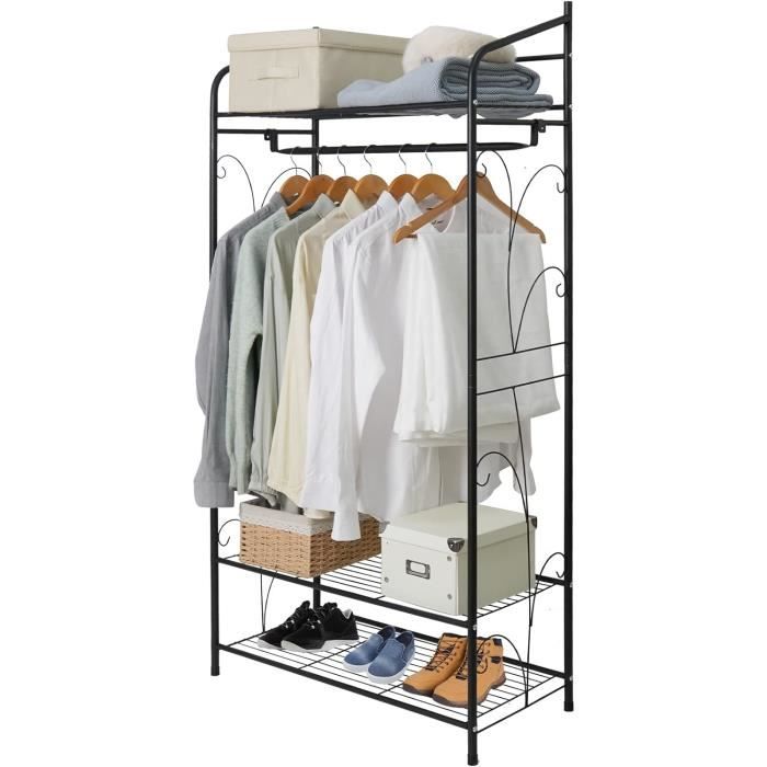 Armoire Ouverte à Vêtement: Penderie à Vêtements Fer Solide Porte ...