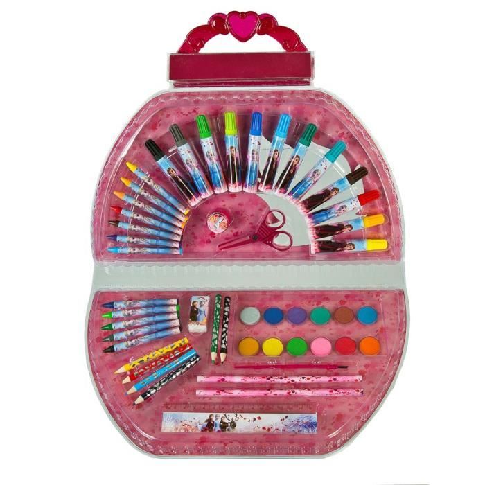 Kit dessin et coloriage LA REINE DES NEIGES Mallette 51 pièces ...